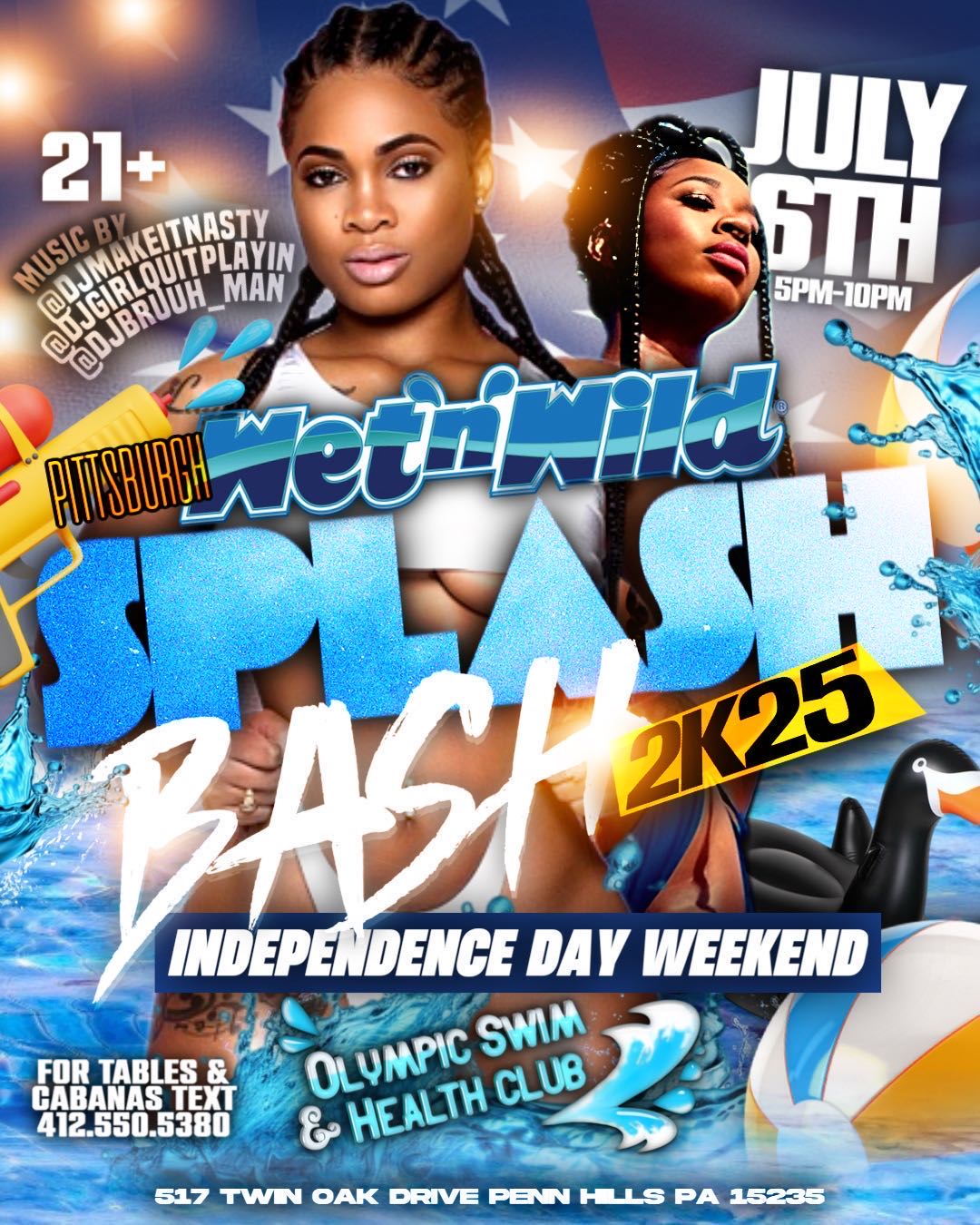 Pittsburgh Wet & Wild 2k25 Splash Bash Pool Party | Olympic Swim & Health Club
