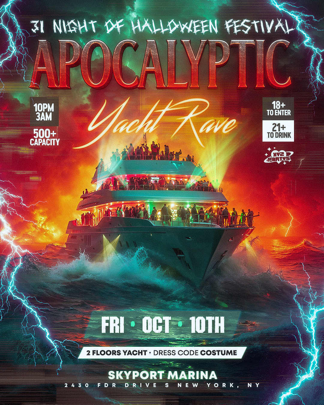 Apocalyptic Yacht Rave (18+) | Skyport Marina 🛥️