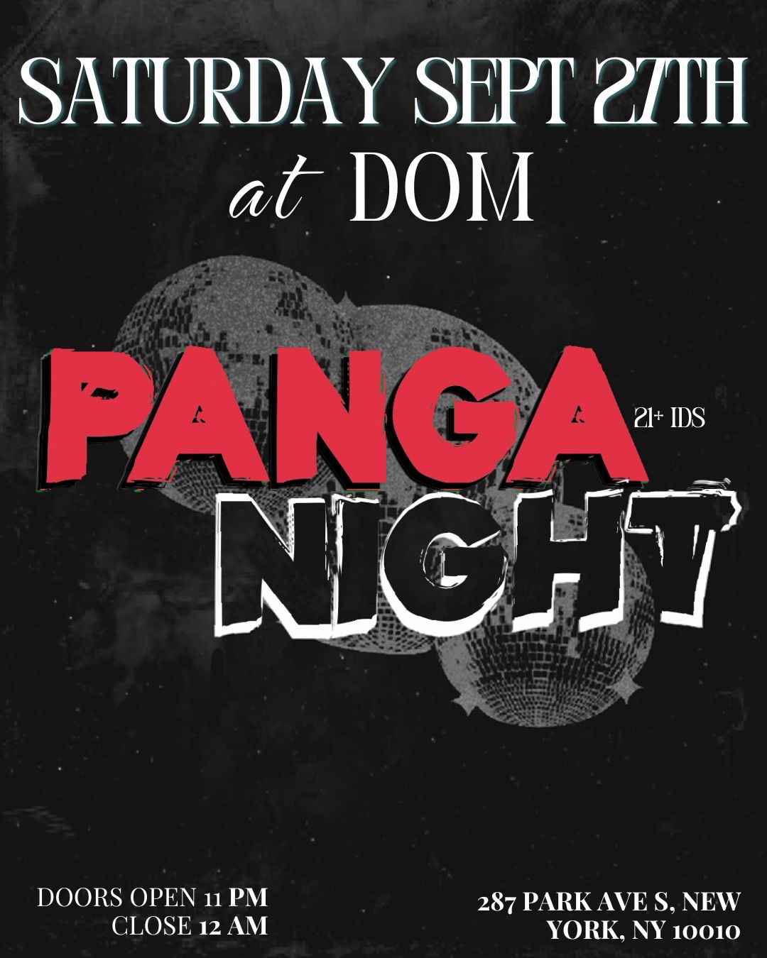 PANGA NIGHT - New York | DOM