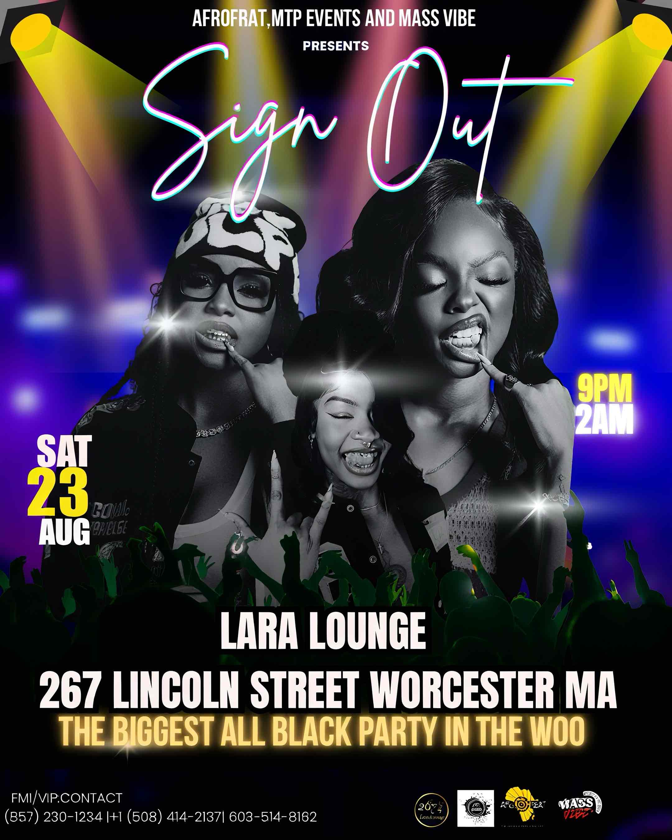 ALL BLACK SIGNOUT PARTY (21+) | Lara Lounge