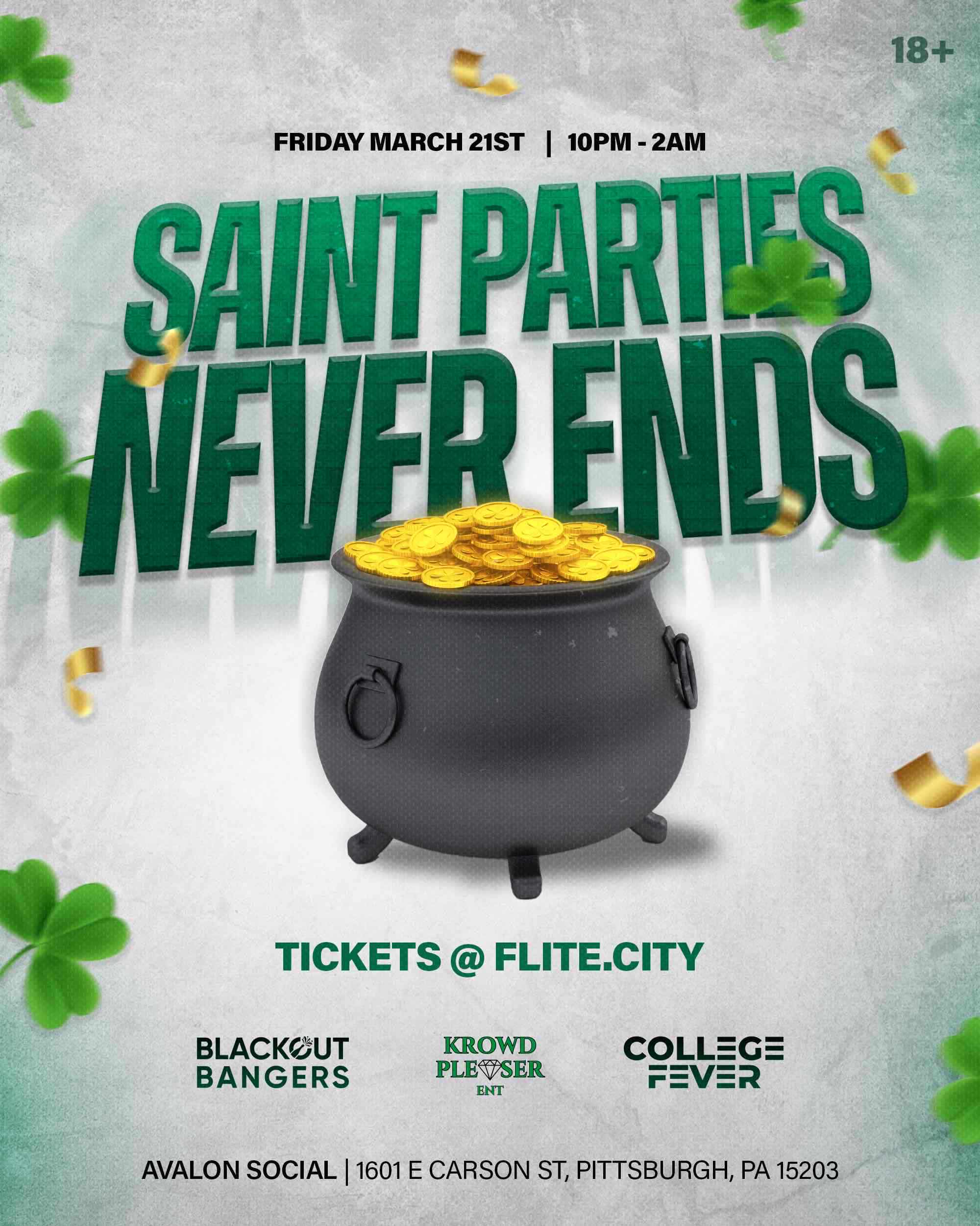 21+ SAINT PARTIES NEVER ENDS | Avalon Social